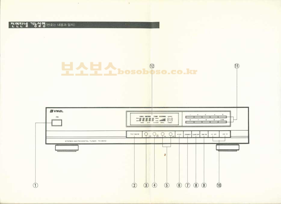 인켈 튜너 tx-3010c - 인켈사용설명서 - 보소보소