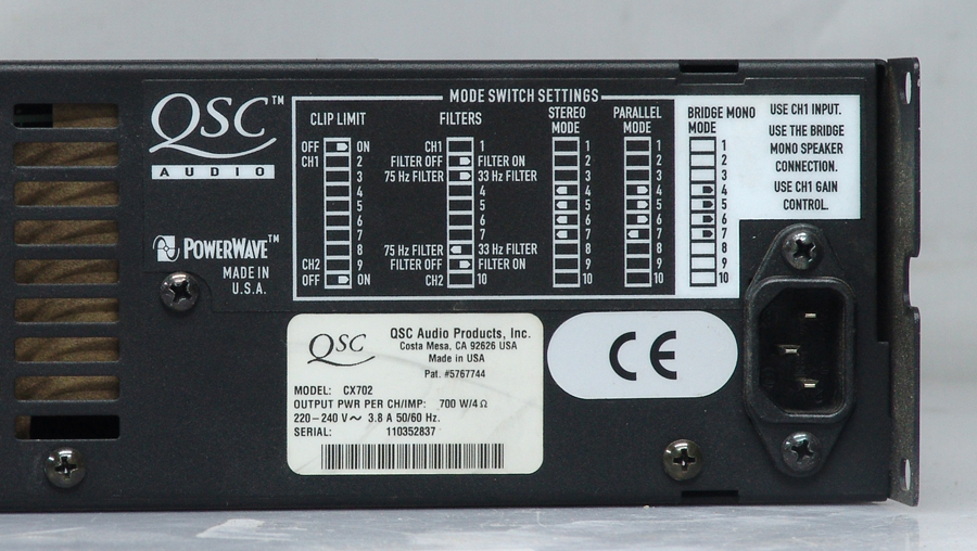 미국산 qsc cx-702 파워앰프 - 보소장터 - 보소보소